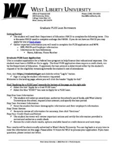 Grad PLUS Application and MPN Instructions - Financial Aid Office
