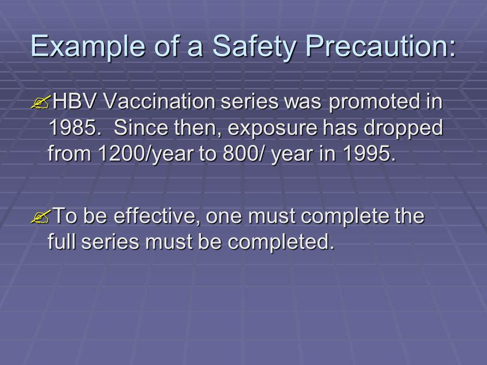 Bloodborne Pathogen Lecture - Police, Health and Safety