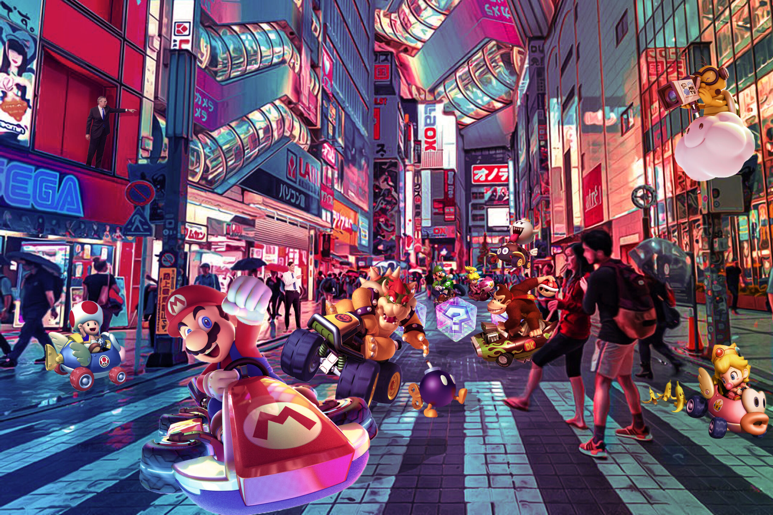 Photoshop_Composite_Mario_City - Media and Visual Arts
