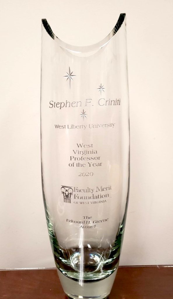 Dr. Steve Criniti Named West Virginia’s Professor of the Year - WLU ...