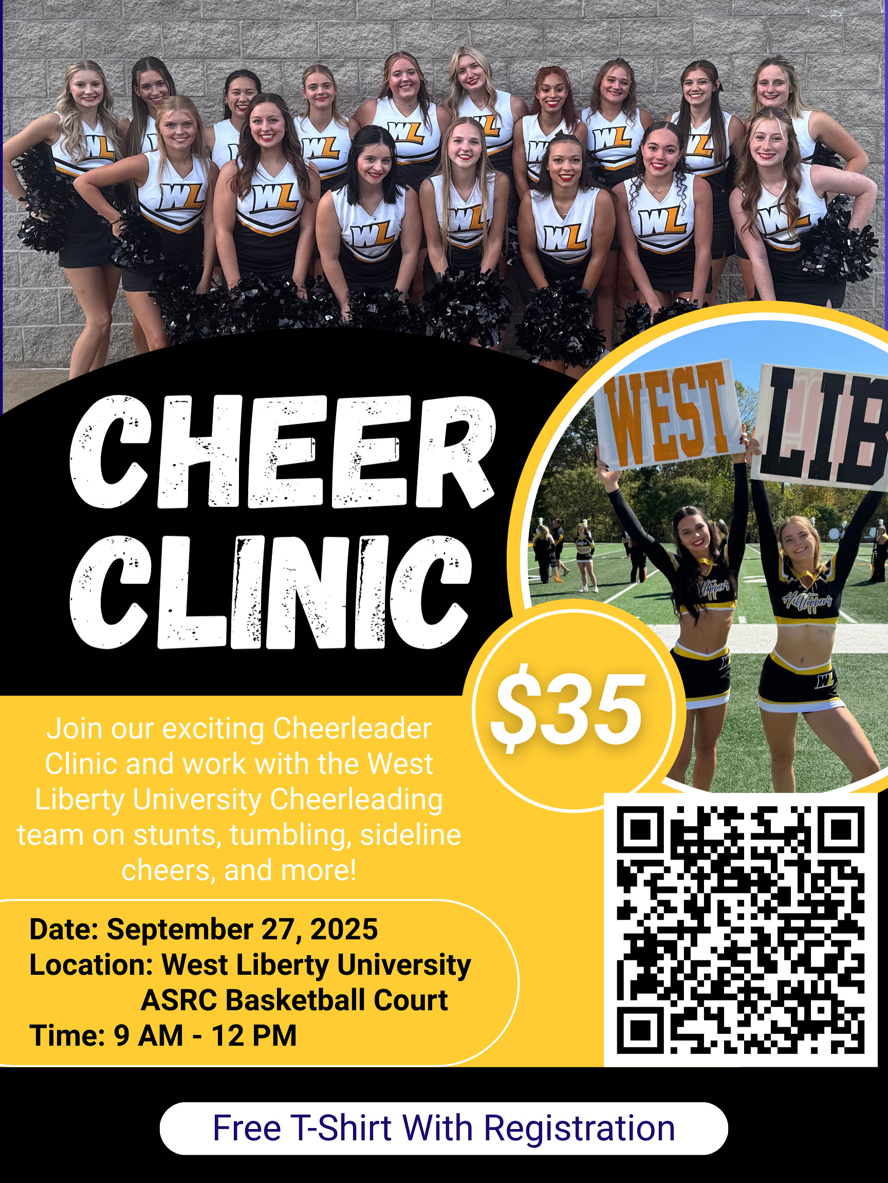 West Liberty University Cheerleading Team to Host Cheer Clinic on ...