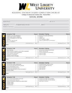 BA - Social Work 4 Year Plan - Office of the Provost